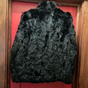 jonathan christopher | Jackets & Coats | Vintage Black Genuine Rabbit ...